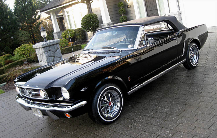 1965 Black Mustang convertible